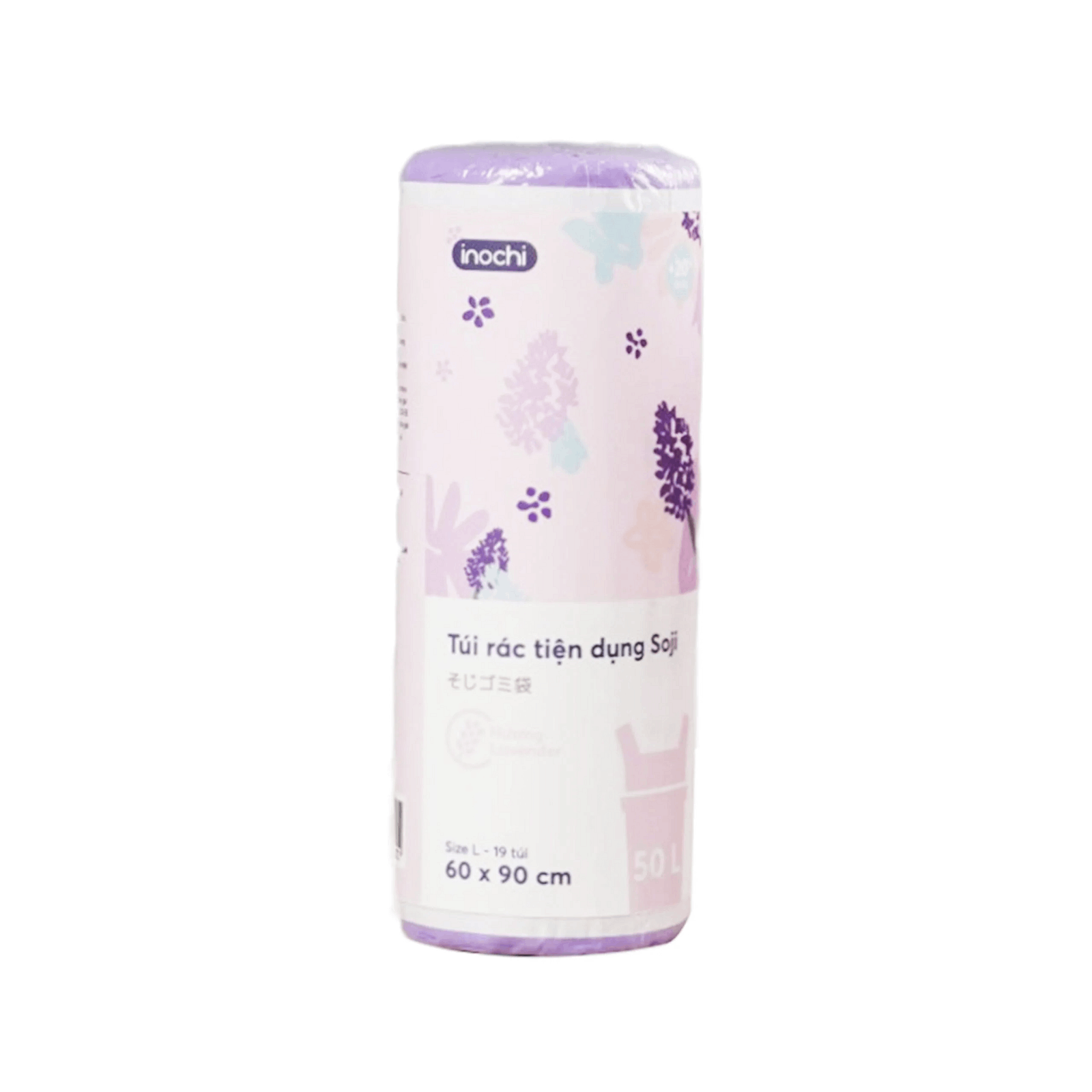 Túi Rác Inochi Soji 50L x 19 Túi Size L Hương Lavender